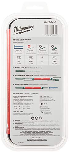 MILWAUKEE ELEC TOOL 48-20-7497 Tapcon SDS Install Kit,