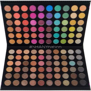 shany ultimate fusion - 120 color highly pigmented makeup palette long lasting blendable natural colors eye shadow palette natural nude and neon combination