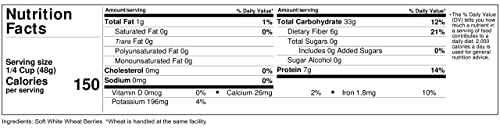 Soft White Wheat Berries | 5 LBS | Family Farmed in Washington State | 100% Desiccant Free | Non-GMO Project Verified | 100% Non-Irradiated | Kosher | Field Traced | Burlap Bag