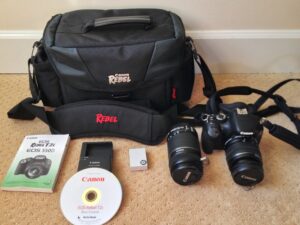 canon eos rebel t2i 18 mp cmos aps-c digital slr camera with ef-s 18-55mm f/3.5-5.6 is lens + canon ef-s 55-250mm f/4.0-5.6 is telephoto zoom lens