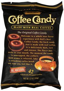 bali's best coffee candy individually wrapped, 0.35pounds (42 pcs)