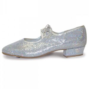 Roch Valley Women's Low Heel Effect Tap Shoes, Silver Hologram, 8