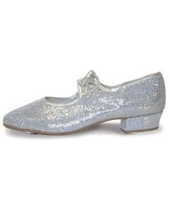 Roch Valley Women's Low Heel Effect Tap Shoes, Silver Hologram, 8