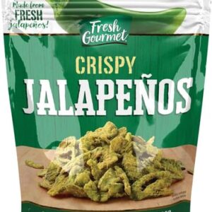 Fresh Gourmet Crispy Lightly Salted Jalapenos | Low Carb | Crunchy Snack and Salad Topper | 3.5 Ounce, Pack of 6