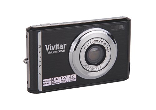 Vivitar ViviCam X225 10.1 MP Digital Camera with 3 x Optical Zoom (Black)