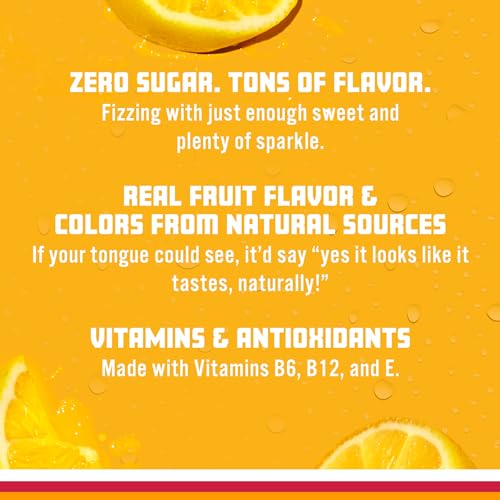 Sparkling Ice, Classic Lemonade Sparkling Water, Zero Sugar Flavored Water, with Vitamins and Antioxidants, Low Calorie Beverage, 17 oz Bottles (Pack of 12)