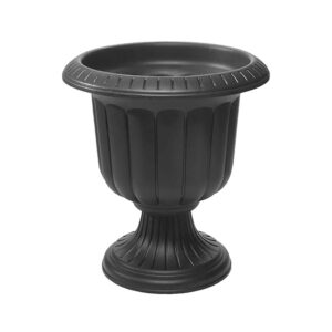 novelty 38198.03 classic urn planter, black, 19 inch