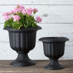 Novelty 38198.03 Classic Urn Planter, Black, 19 Inch