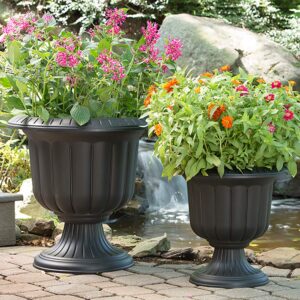 Novelty 38198.03 Classic Urn Planter, Black, 19 Inch