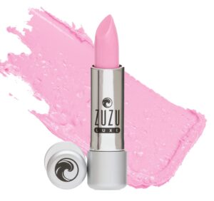 zuzu luxe lip color lipstick (truth or dare - soft pink/cool crème), natural hydrating lipstick, paraben free, vegan, gluten-free, cruelty-free, non gmo, 0.13 oz