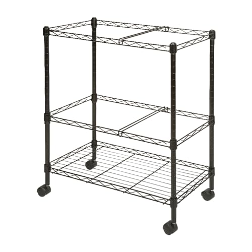 Lorell® Mobile Wire File Cart, 2-Tier, Black