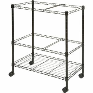 Lorell® Mobile Wire File Cart, 2-Tier, Black