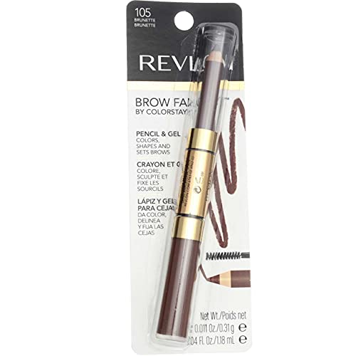 Revlon Brow Fantasy Pencil & Gel, Brunette [105] 0.051 oz (Pack of 3)