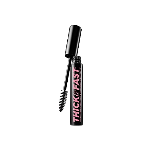 Soap & Glory Thick & Fast Super Volume Mascara, Black - Longer, Fuller, Voluminous Mascara - NOFLAKE24 Flake Free Mascara - Clump Free Supersize Extra Curl Volume Mascara (10ml)