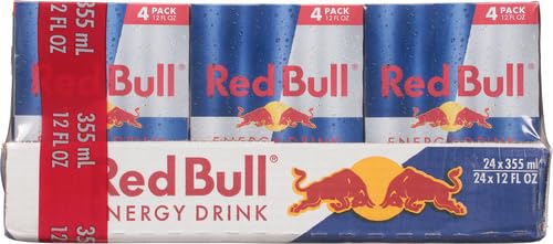 Red Bull Energy Drink, 12 Fl Oz, 24 Cans (6 Packs of 4)