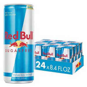 red bull sugar free energy drink, 8.4 fl oz, 24 cans (6 packs of 4)