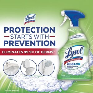 Lysol Multi-Purpose Cleaner Sanitizing and Disinfecting Spray with Bleach, All Purpose Cleaning Spray for Bathrooms and Kitchens, 32oz