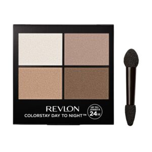 revlon eyeshadow palette, colorstay day to night up to 24 hour eye makeup, velvety pigmented blendable matte & shimmer finishes, 555 moonlit, 0.16 oz