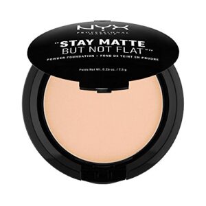 nyx professional makeup stay matte but not flat powder foundation, natural