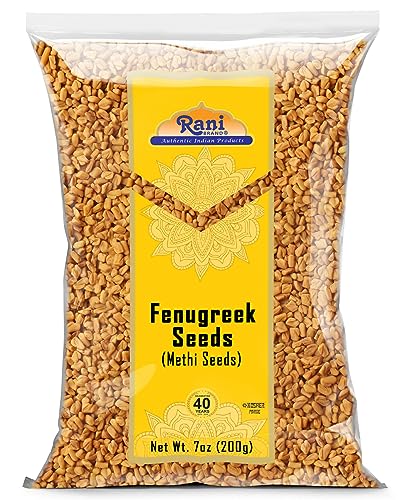 Rani Fenugreek (Methi) Seeds Whole 7oz (200g) Trigonella foenum graecum ~ All Natural | Vegan | Gluten Friendly | Non-GMO| Kosher | Indian Origin, used in cooking & Ayurvedic spice