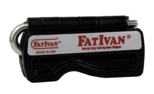 the original fat ivan fold up door chock with magnet (black)