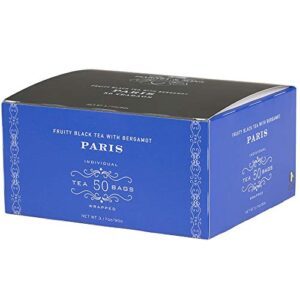 harney & sons paris tea, fruity black tea with bergamot, 50 teabags