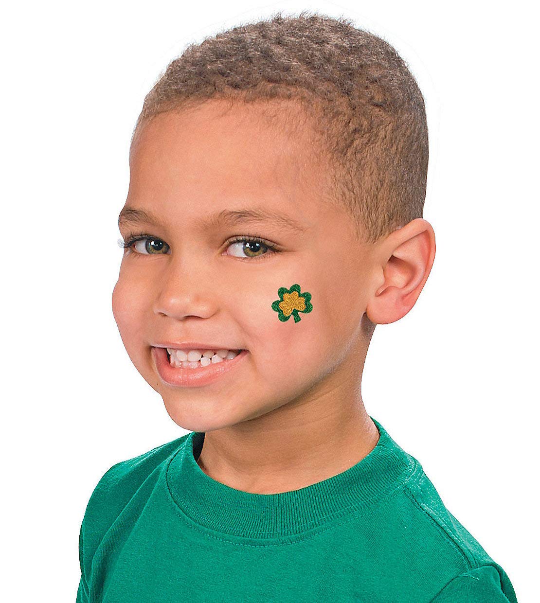 Glitter Shamrock Tattoo Stickers Pack of 12