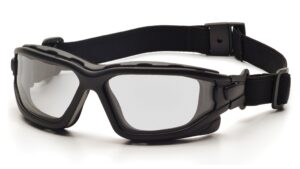 pyramex i-force sporty dual pane anti-fog goggle, black frame/clear anti-fog lens