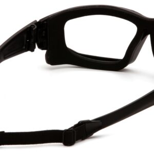 PYRAMEX I-Force Sporty Dual Pane Anti-Fog Goggle, Black Frame/Clear Anti-Fog Lens