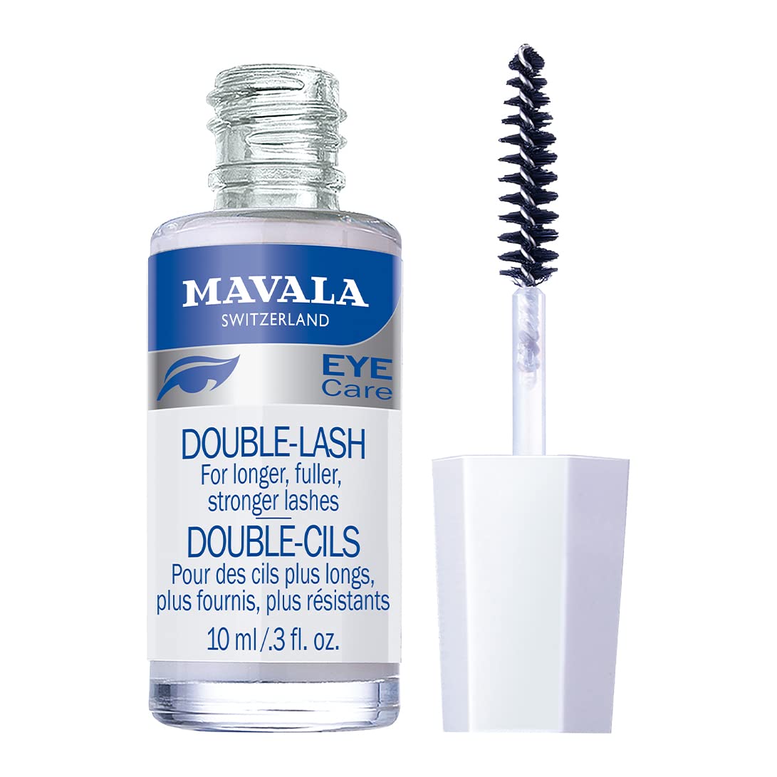 Mavala Double Lash Nutritive Eyelash Serum for the Appearance of Longer Lashes, Natural Looking, Denser Lashes + Eyebrows, 0.3 Ounce Bottle (1 Pack)