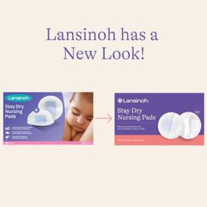 Lansinoh Stay Dry Disposable Nursing Pads, Soft and Super Absorbent Breast Pads, Breastfeeding Essentials for Moms, 100 Count