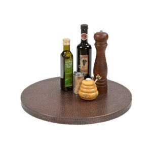 premier copper products ls18db 18-inch hand hammered copper lazy susan, oil rubbed bronze