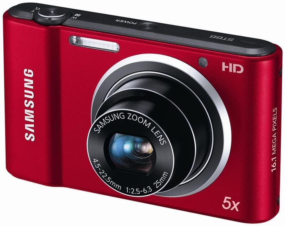 Samsung ST66 16 MP Compact Digital Camera - Red (EC-ST66ZZBPRUS)