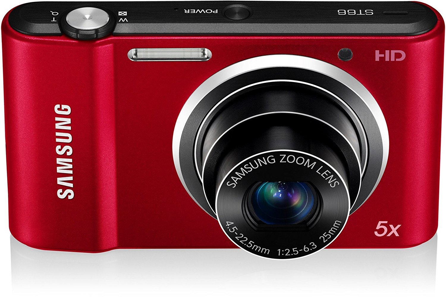 Samsung ST66 16 MP Compact Digital Camera - Red (EC-ST66ZZBPRUS)