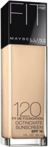 maybelline new york fit me! foundation, classic ivory [120], 1 oz (pack of 2)