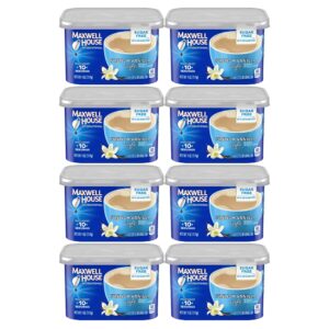 maxwell house international sugar free french vanilla cafe instant coffee, caffeinated, 4 oz can (pack-8)