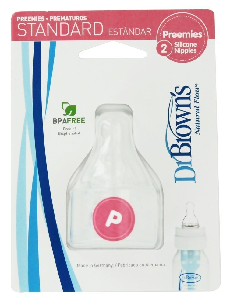 Dr. Brown's Natural Flow Preemie Standard Nipple (2-Nipples)