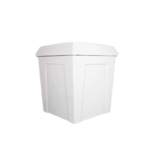 Renovators Supply Sheffield Corner Elongated Toilet Bowl - Heavy Duty 2-Piece Oval Toilet in White - WaterSense Dual Flush with Slow Close Toilet Seat - Grade A, Porcelain Scratch and Stain Resistant