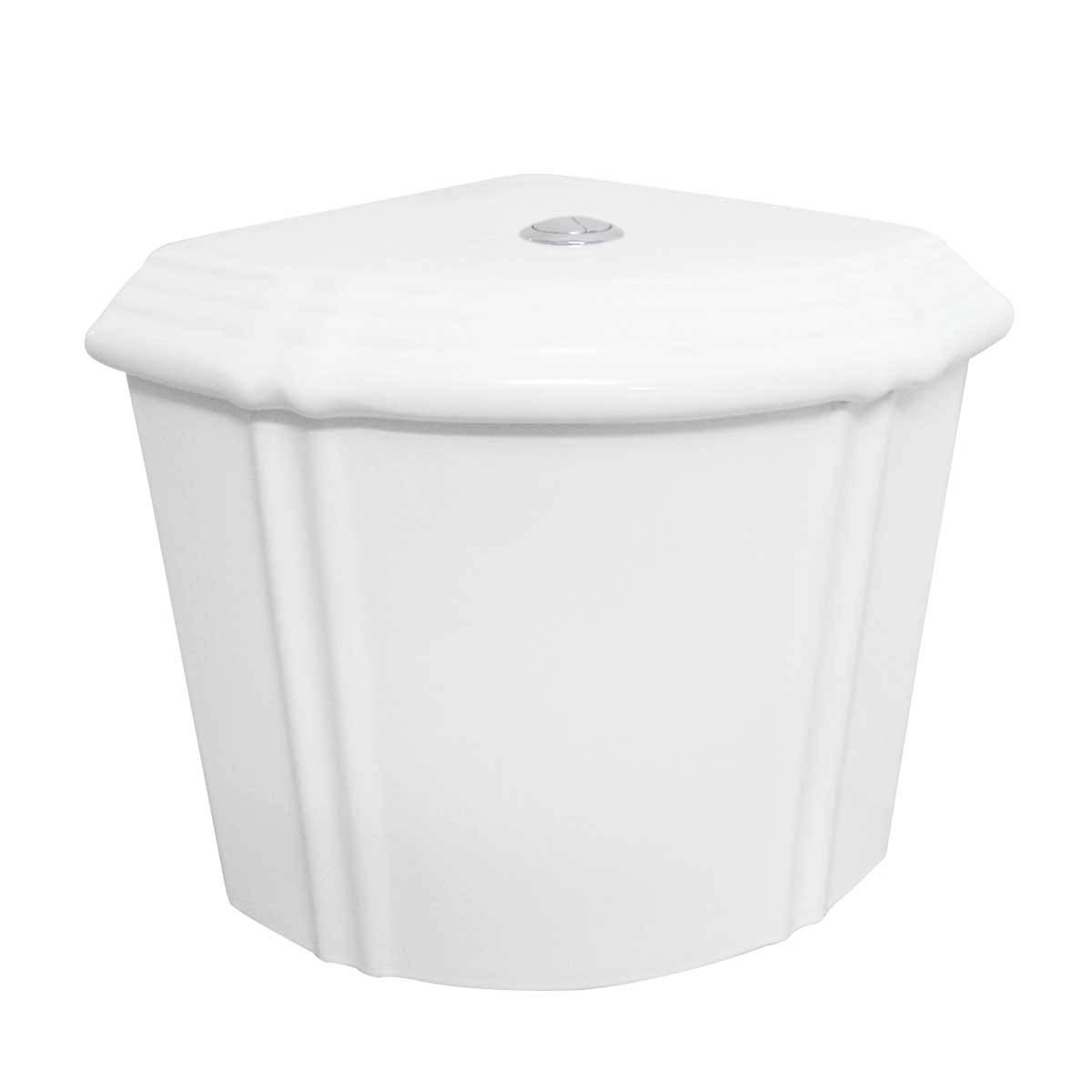 Renovators Supply Sheffield Corner Elongated Toilet Bowl - Heavy Duty 2-Piece Oval Toilet in White - WaterSense Dual Flush with Slow Close Toilet Seat - Grade A, Porcelain Scratch and Stain Resistant