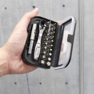 Tone BRS20 Bit Ratchet Set, Bit Insert, 0.25 inches (6.35 mm) (1/4 inch), Black, 22 Pieces