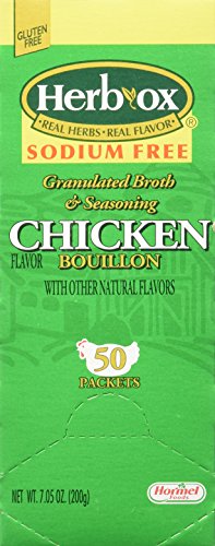 Herb-ox Hormel Herb Ox Chicken Bouillon Sodium Free 50 Packets