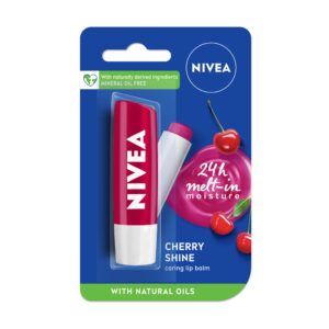 nivea lip care fruity shine cherry, 4.8gm