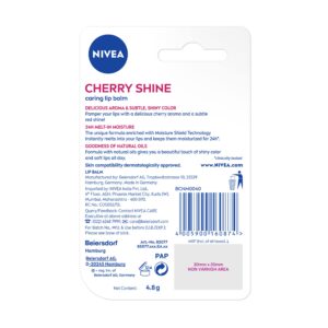 Nivea Lip Care Fruity Shine Cherry, 4.8gm