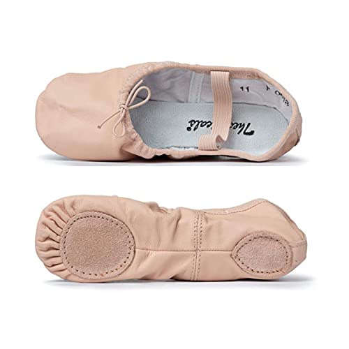 Theatricals Adult Leather Split-Sole Ballet Shoes Pink 05.5M T2700