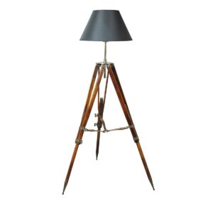 nauticalmart authentic models campaign tripod lamp, black shade