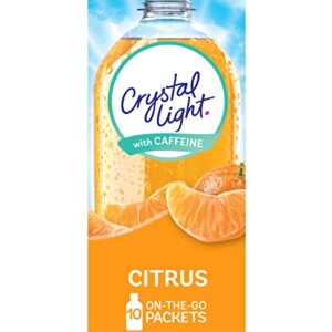 crystal light sugar-free energy citrus on-the-go powdered drink mix 10 count