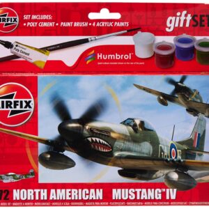 Airfix Starter Gift Set North American Mustang IV 1:72 Military Aviation Plastic Model Kit A55107A