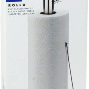 kela Kitchen roll Holder, Stainless_Steel, Matt Silver, 15 x 15 x 33.5 cm