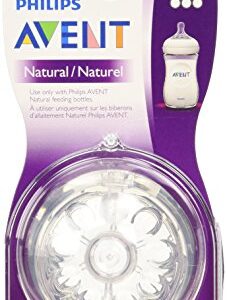 Philips AVENT BPA Free Natural Medium Flow Nipples, 2-Pack