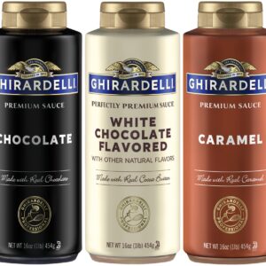 Ghirardelli Squeeze Bottles - Caramel, Chocolate & White Chocolate - Set of 3